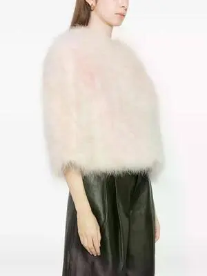 YVES SALOMON Feather Crooped Jacket