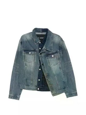 Andersson Bell Asymmetric Layered Denim Jacket - Blue