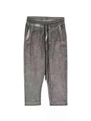 THOM KROM Cotton Cropped Trousers - Grey
