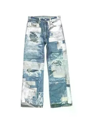 Acne Studios Ripped Patchwork Jeans - Blue