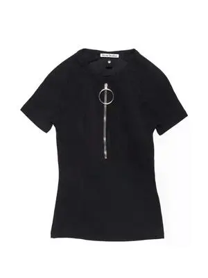 Acne Studios Short-sleeve Zip Top - Black