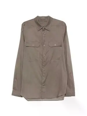 Rick Owens Chest-pocket Long-sleeve Shirt Jacket - Brown