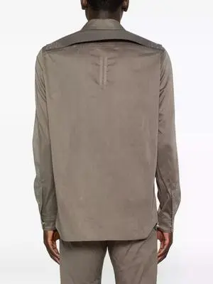 Rick Owens Chest-pocket Long-sleeve Shirt Jacket - Brown