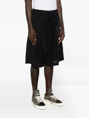Y3 Drawstring Pleated Shorts