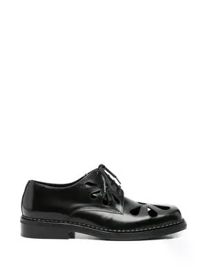 Simone Rocha Daisy Cut-out Derby Shoes - Black