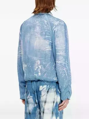 DIESEL® Polo-collar Bomber Jacket - Blue