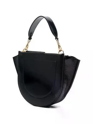 WANDLER Hortensia Small Flap Tote Bag - Black