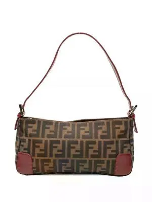 Fendi 2000-2010 Zucca Canvas Shoulder Bag - Brown
