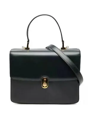 Gucci 20th Century Calfskin Sideline Satchel - Blue