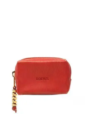 Loewe 2000-2026 Leather Velazquez Twist Coin Pouch - Red