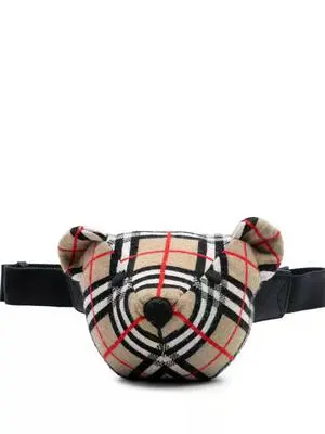 Burberry 2018-2023 Thomas Bear House Check Wool Bear Belt Bag - Brown