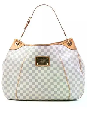 LOUIS VUITTON 2008 Damier Azur Galliera Gm Shoulder Bag - White