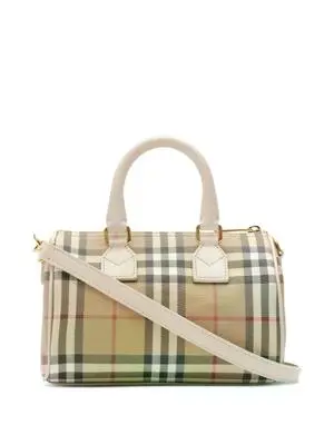 Burberry Check Bowling Bag - Neutrals