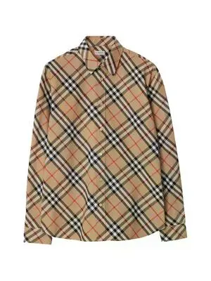 Burberry Relaxed-fit Check Cotton Poplin Shirt - Neutrals