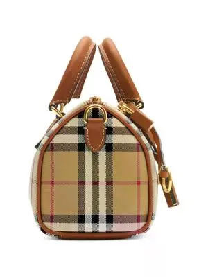 Burberry Mini Check Bowling Bag - Neutrals
