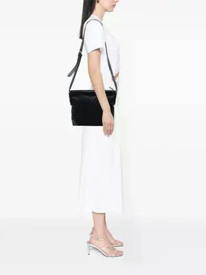 Gucci Gg Canvas Web Crossbody Bag - Black