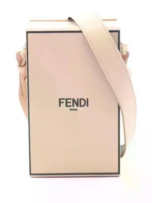 Fendi 2010-2026 Leather Vertical Box Crossbody Bag - Pink