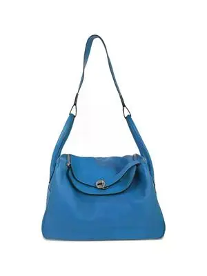 Hermès 2016 34 Lindy Leather Shoulder Bag - Blue