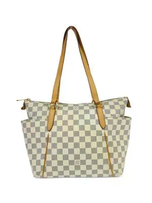 LOUIS VUITTON 2012 Pm Damier Azur Totally Check Patterned Shoulder Bag - Neutrals