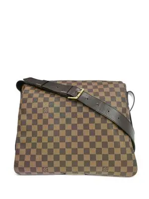 LOUIS VUITTON 1998 Damier Ebene Bastille Shoulder Bag - Brown
