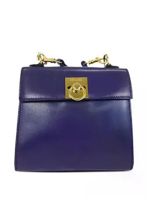 Celine 1990s Leather Shoulder Bag - Purple
