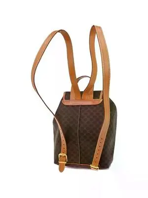 Celine 1990s Macadam Leather Backpack