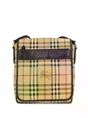 Burberry 1990s House Check-pattern Leather Shoulder Bag - Neutrals