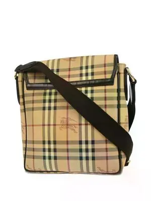 Burberry 1990s House Check-pattern Leather Shoulder Bag