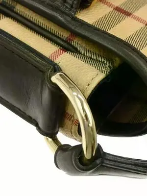 Burberry 1990s House Check-pattern Leather Shoulder Bag