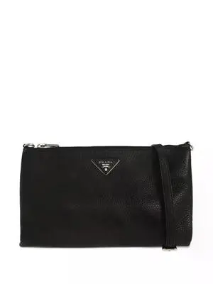 Prada 1990-2000s Leather Shoulder Bag - Black