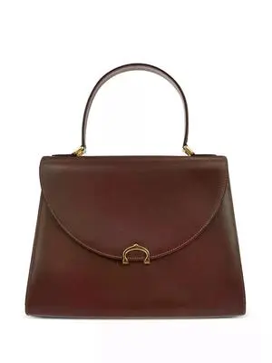 CARTIER 1990-2000s Top Handle Leather Handbag - Brown