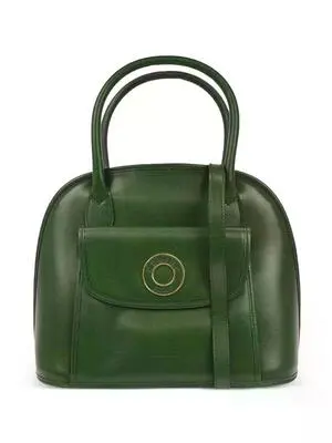 Celine 1990-2000s Textured Shoulder Handbag - Green