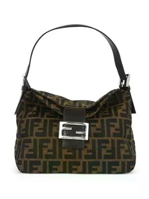 Fendi 2001 Zucca Shoulder Bag - Brown