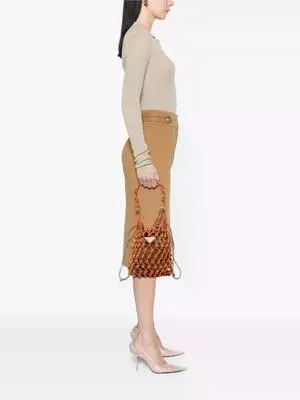 Prada Small Suede Macrame Noue Shoulder Bag