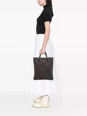 Gucci Gg Canvas Tote - Brown