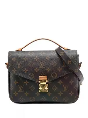 LOUIS VUITTON 2016 Monogram Pochette Metis Satchel - Brown