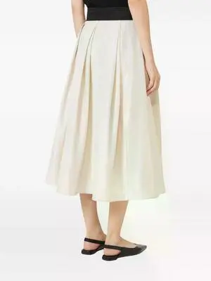 Max Mara Belted Pleated Midi Skirt