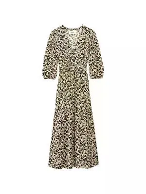 Ba&sh Palma Tiered Animal-print Dress - Neutrals