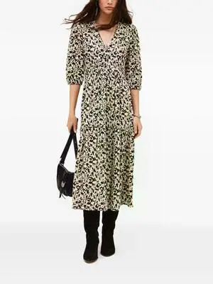 Ba&sh Palma Animal-print Tiered Dress - Neutrals