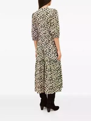 Ba&sh Palma Animal-print Tiered Dress - Neutrals