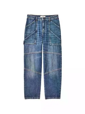 Ba&sh Moyce Panelled Pocket-detail Jeans - Blue