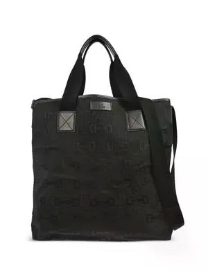 Gucci 1990-2000s Patterned Tote Bag - Black