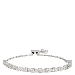 Benbridge 14k White Gold 2.96ctw Diamond Bolo Tennis Bracelet - Wg