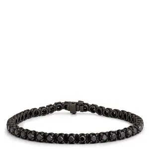 Benbridge Diamond Bracelet In Rhodium Plated Sterling Silver - Black