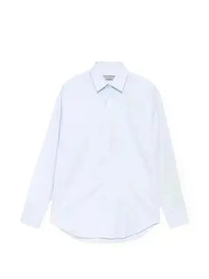 Canali Classic-collar Oxford Shirt - Blue