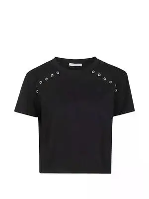 Patrizia Pepe Eyelet-embellished T-shirt