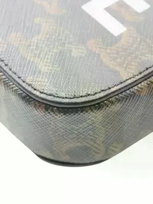 Celine Triomphe Coated Canvas Horizontal Pouch - Brown