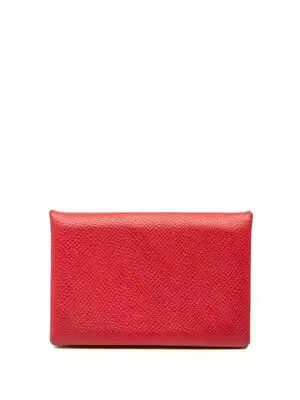 Hermès 2016 Epsom Calvi Card Holder - Red
