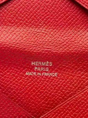 Hermès 2016 Epsom Calvi Card Holder - Red