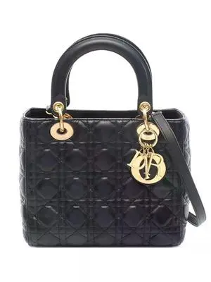 DIOR 2010-2026 Medium Lambskin Cannage Lady Dior Satchel